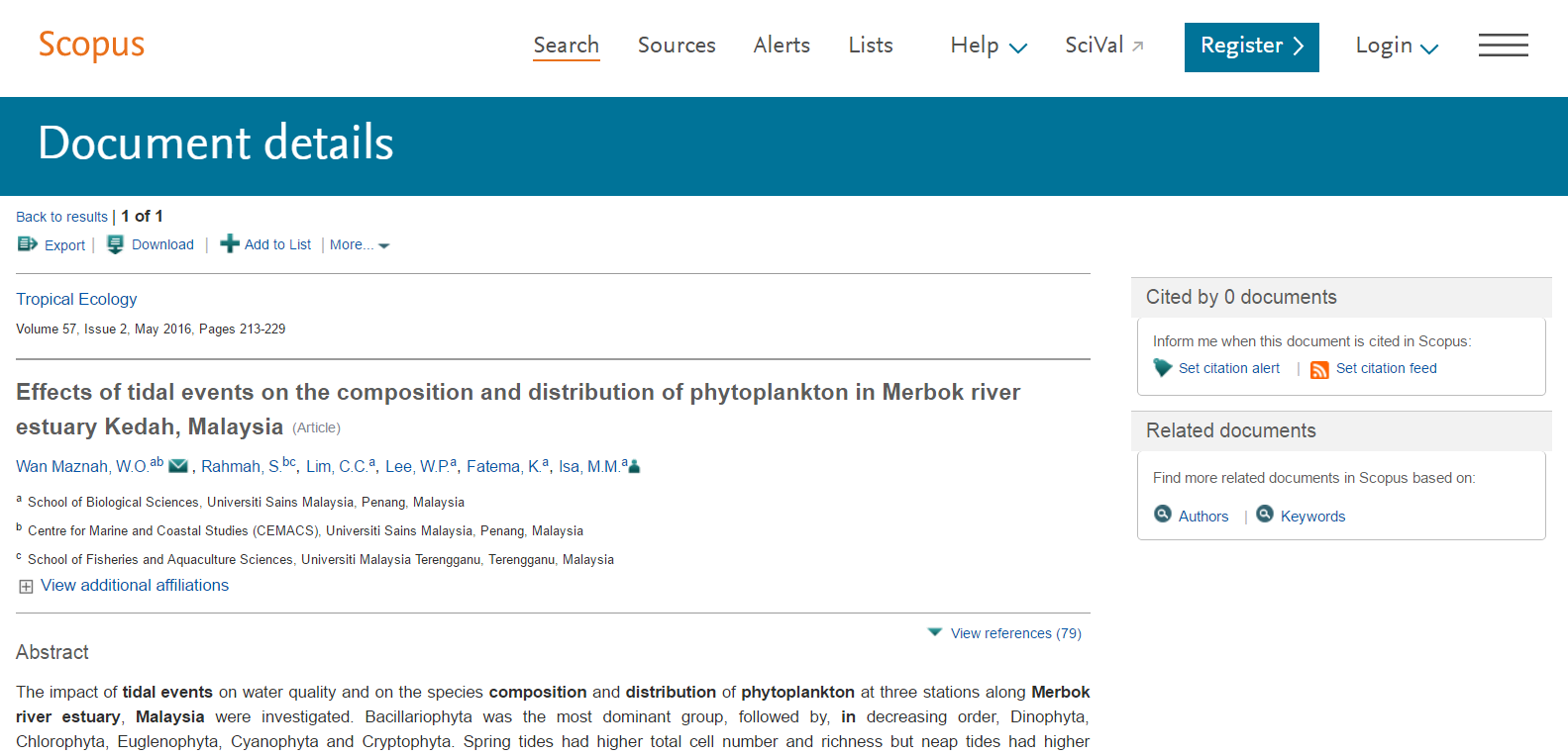 DSpace at My University: Effects Of Tidal Events On The Composition And Distribution Of ...